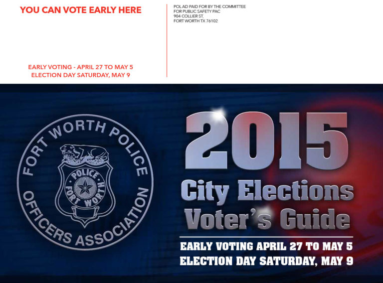 Fort Worth Police Officers Association Mail Voter Guide – Guardian ...